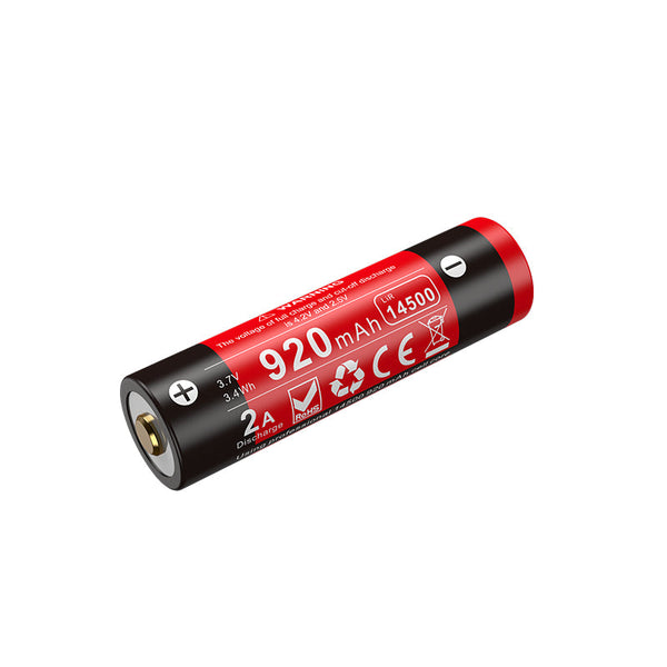 14GT92UR 14500 920mAh protected lithium ion high drain 3A battery with ...